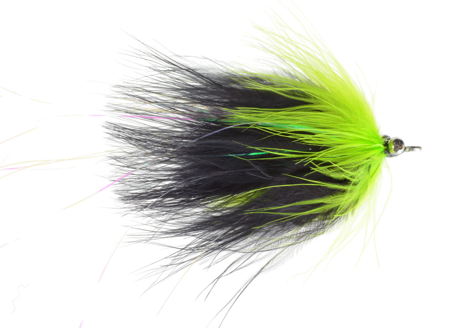 Dzonot Tarpon Fly - Black and Chartreuse Beadchain Eyes