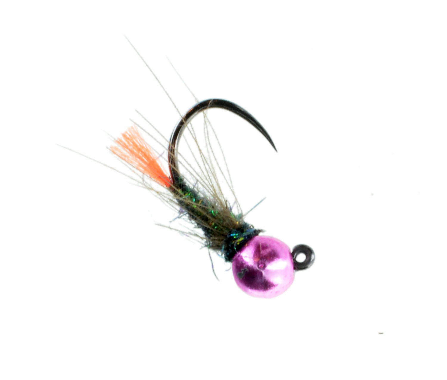 Jiggy Orange Tag Nymph with Pink Bead | Fly Fishing Flies For Less ...