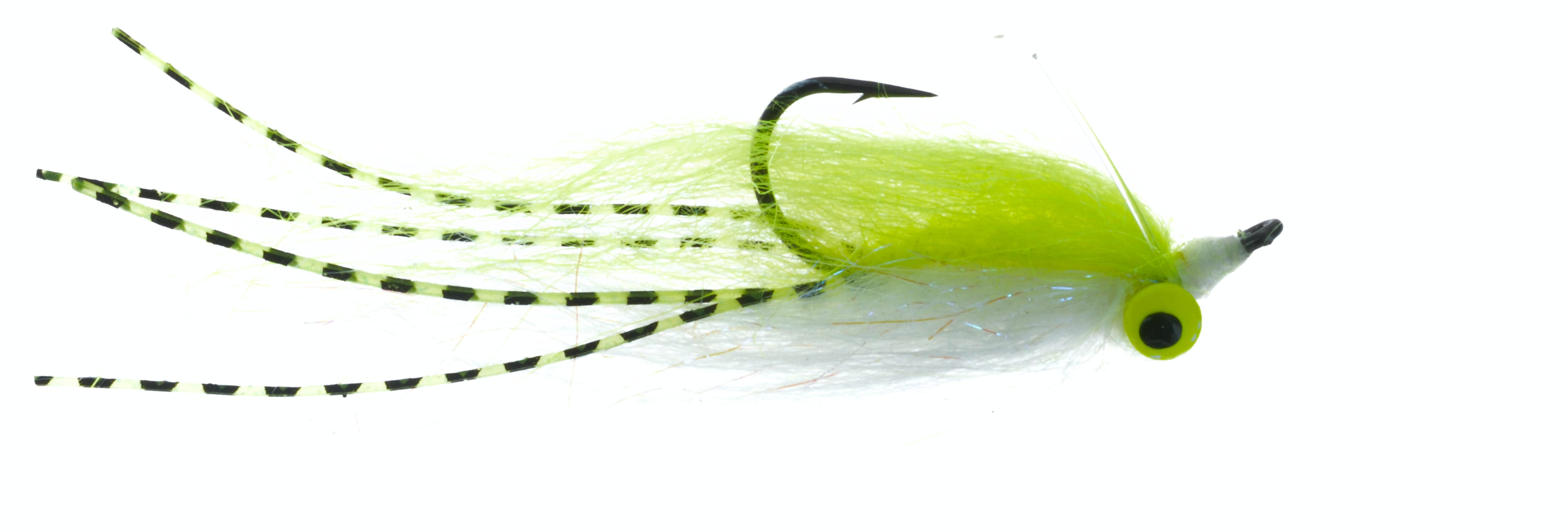 Po Boy Redfish Fly - White & Chartreuse
