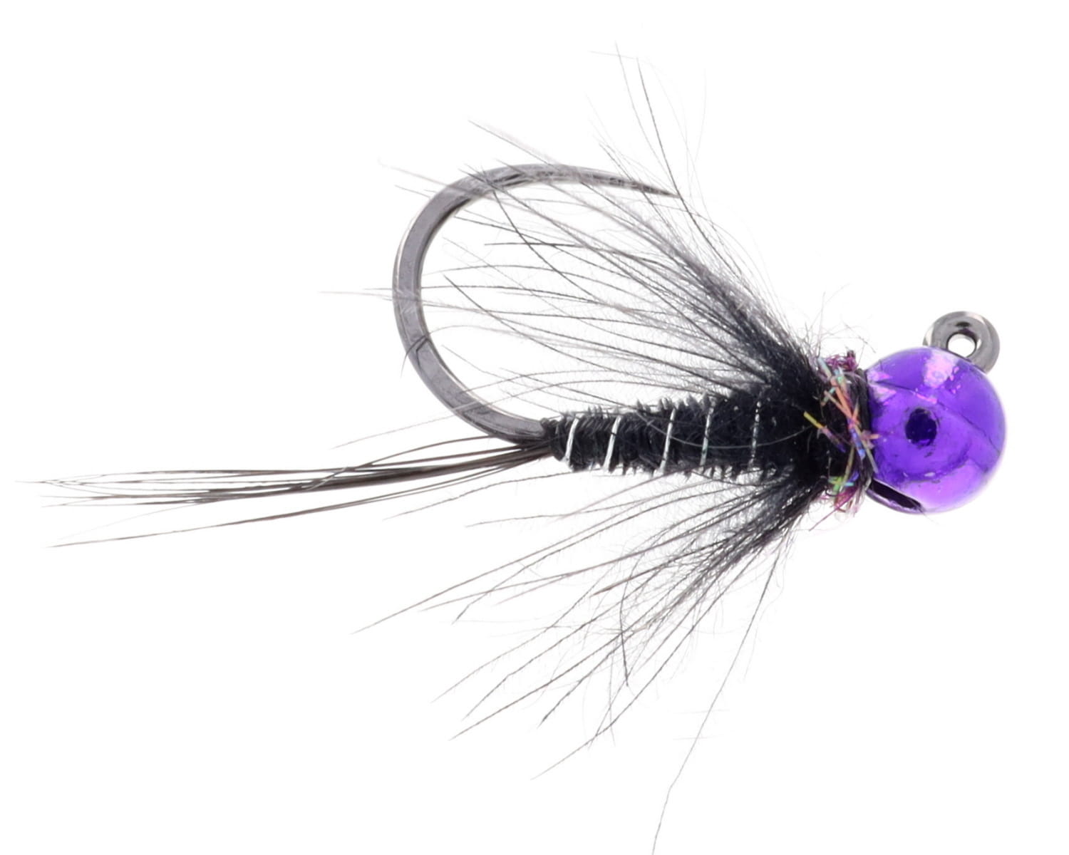 Jiggy Soft Hackle Pheasant Tail - Black with Purple Bead