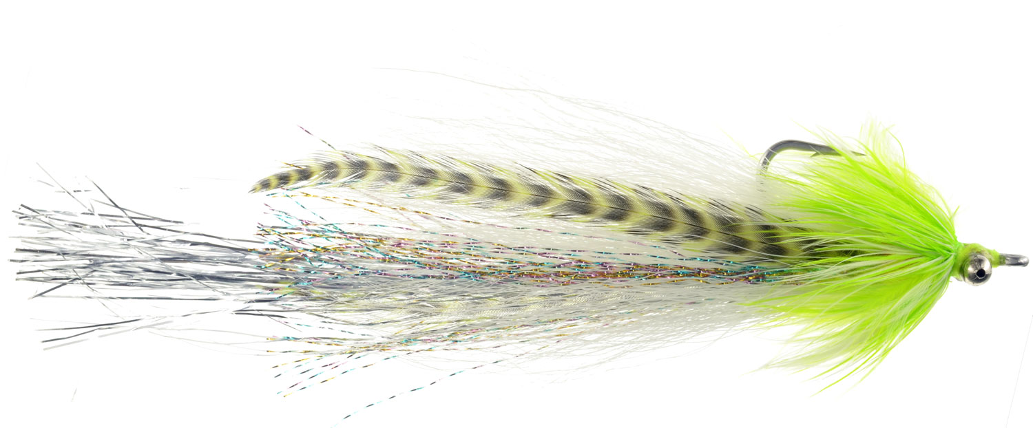 Flashtail Whistler - Chartreuse & White