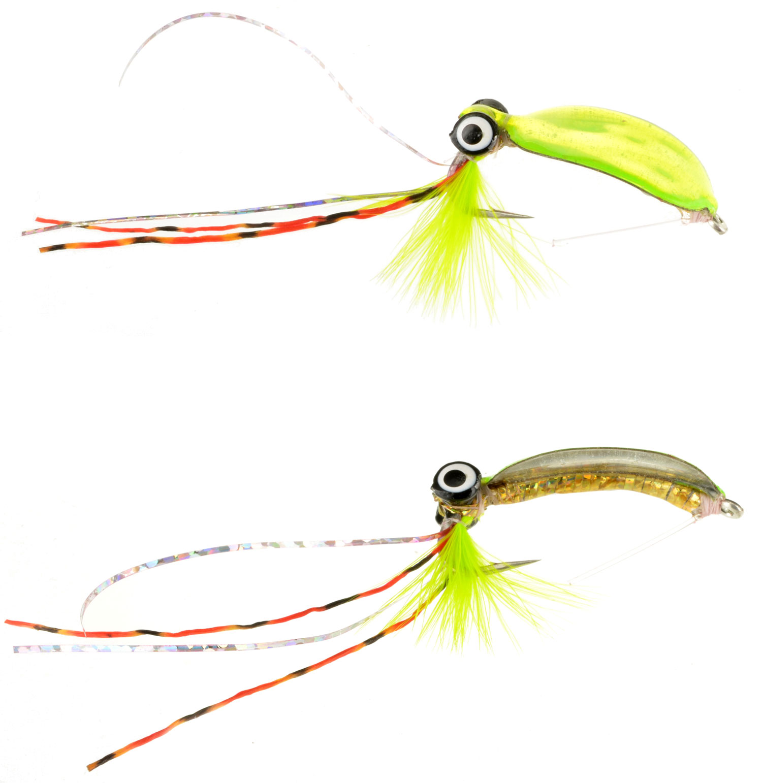 Narrow Body Spoon Fly - Chartreuse & Silver