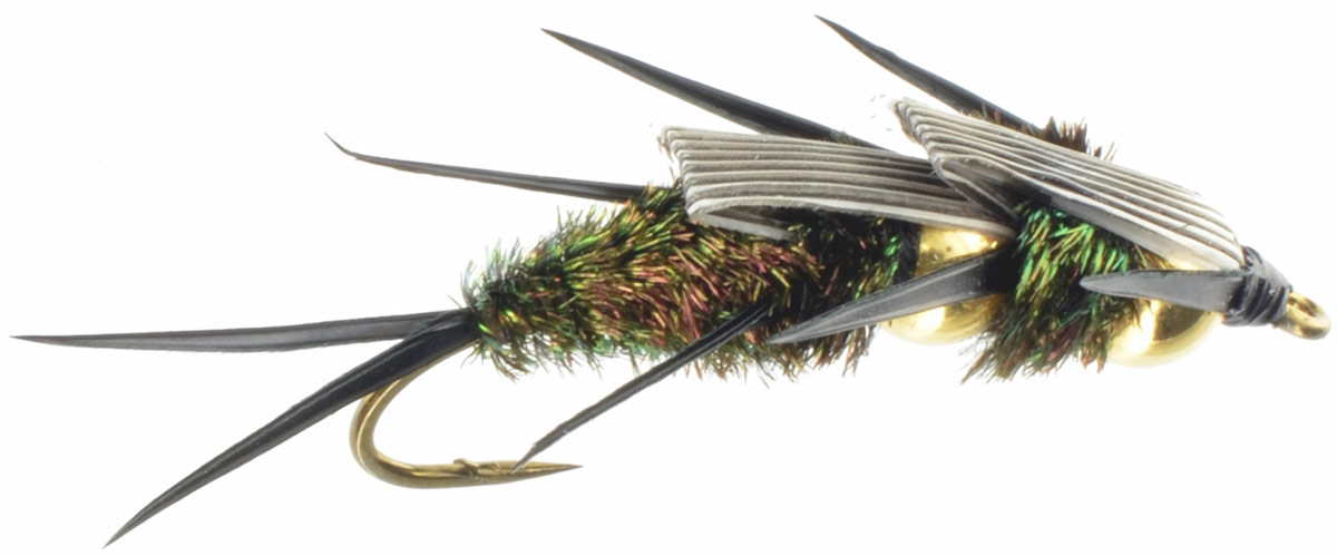 Stonefly - Peacock Double Bead