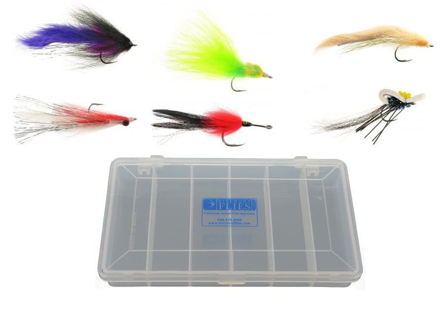 Tarpon Fly Collection: 6 Flies + Fly Box